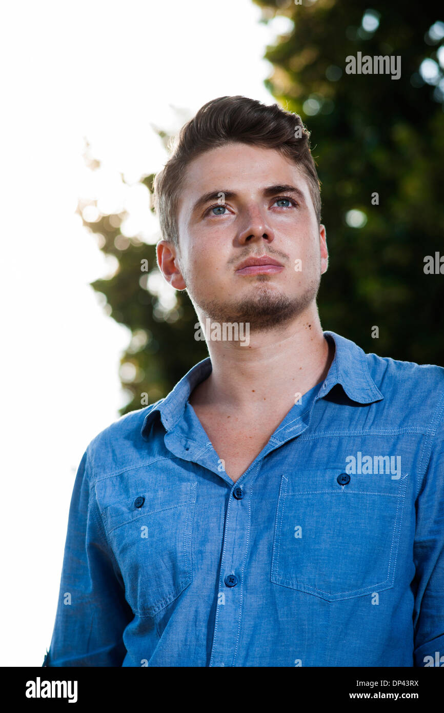 Portrait of young man outdoors, Germany Stock Photo - Alamy