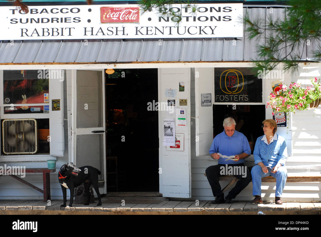 Jul 23, 2006; Rabbit Hash, Kentucky, USA; Motorcyclists visit on the ...
