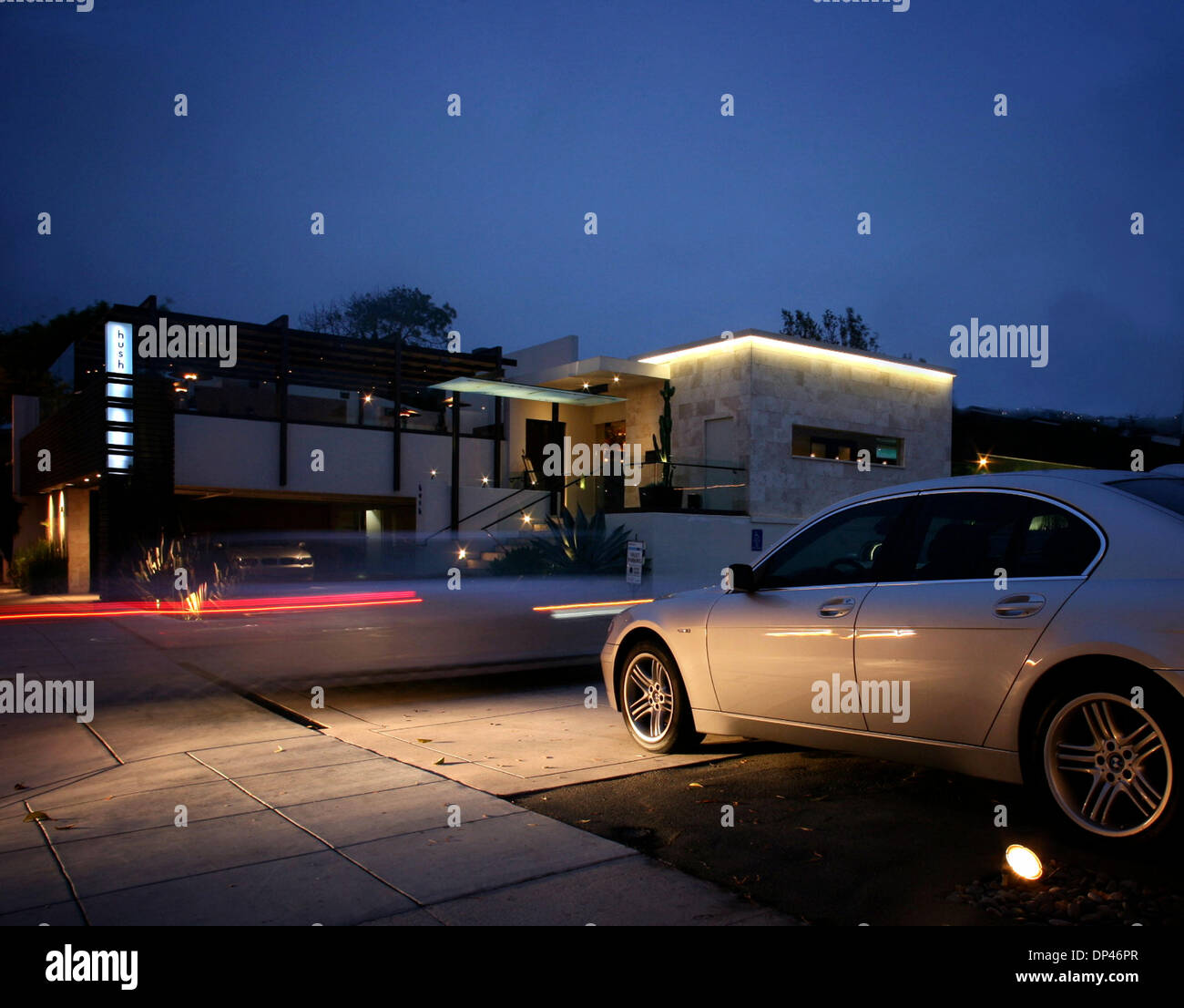 Jul 27, 2006; Laguna Beach, CA, USA; Hush restaurant in Laguna at dusk ...