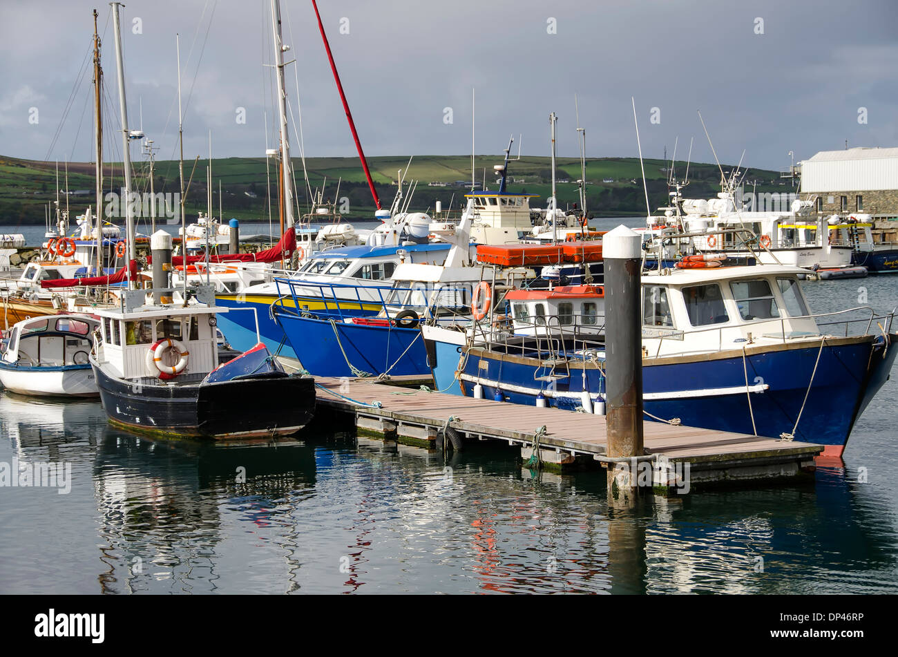 Dingle Harbour fishing boats, Dingle Town,Countyu Kerry, Ireland Stock ...