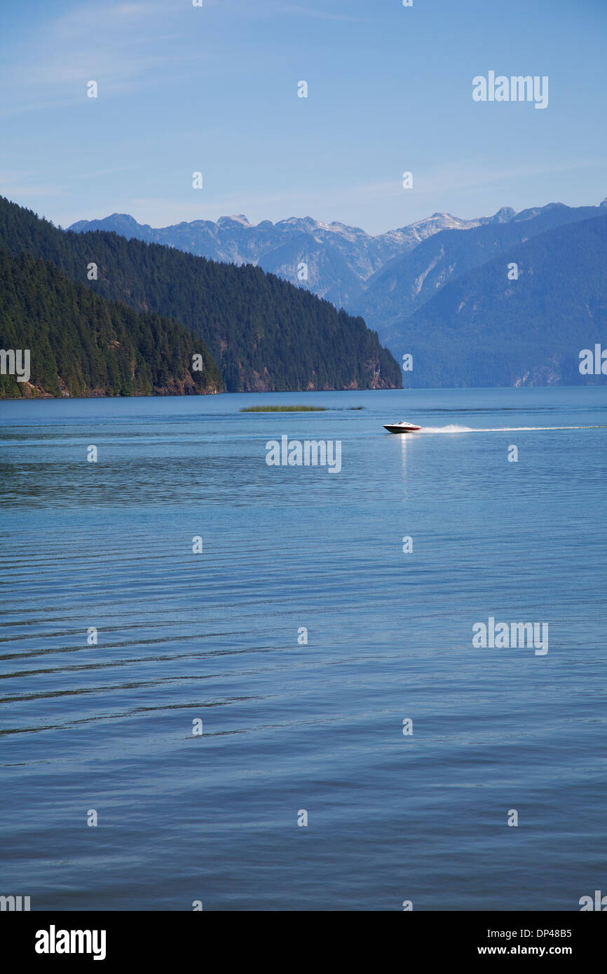Boat on Pitt Lake, Pitt Meadows, British Columbia, Canada Stock Photo ...