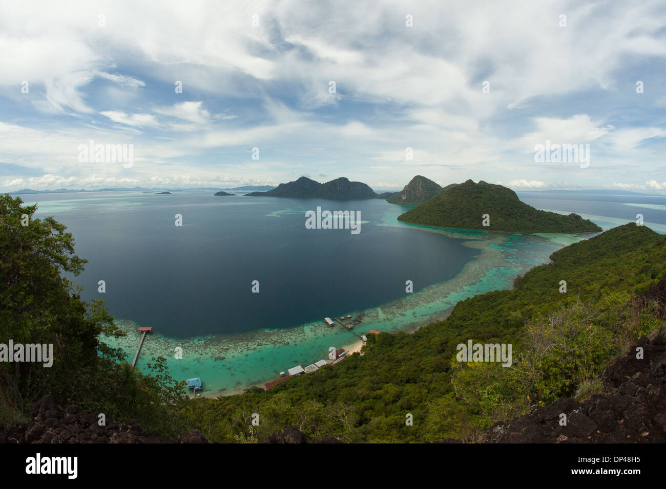 View from the point of view of a group of islands on an island Stock ...