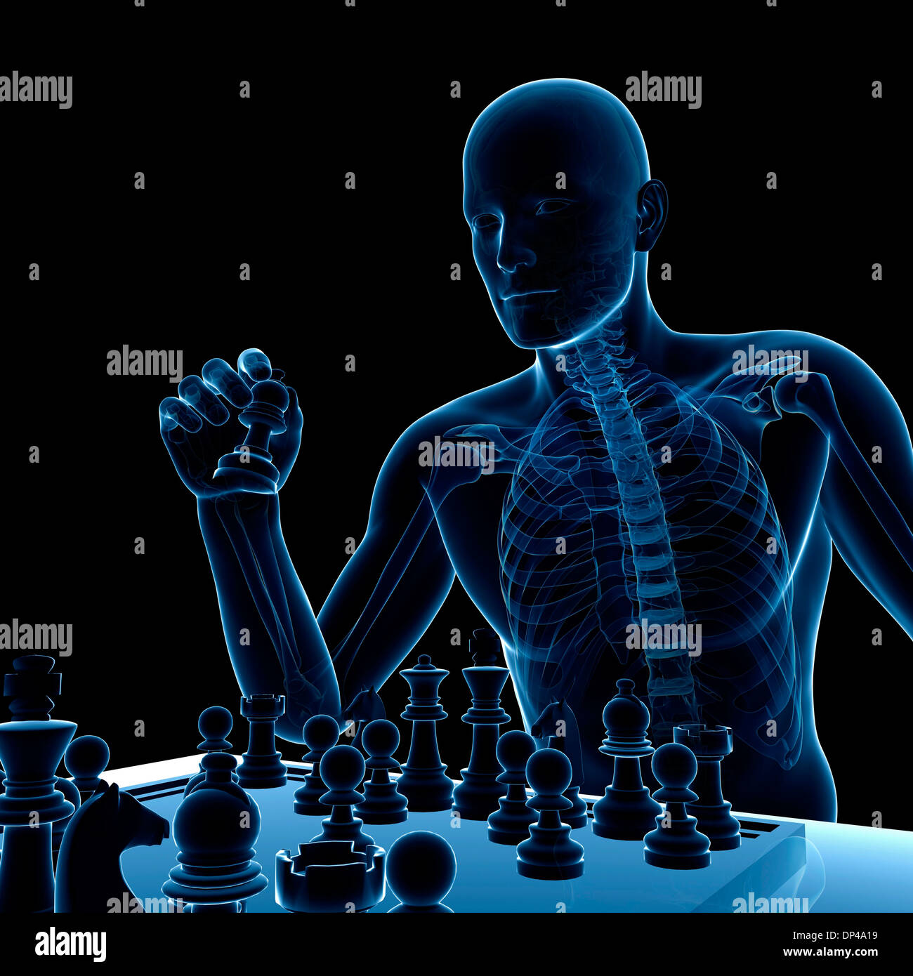 Chess player, artwork Stock Photo - Alamy