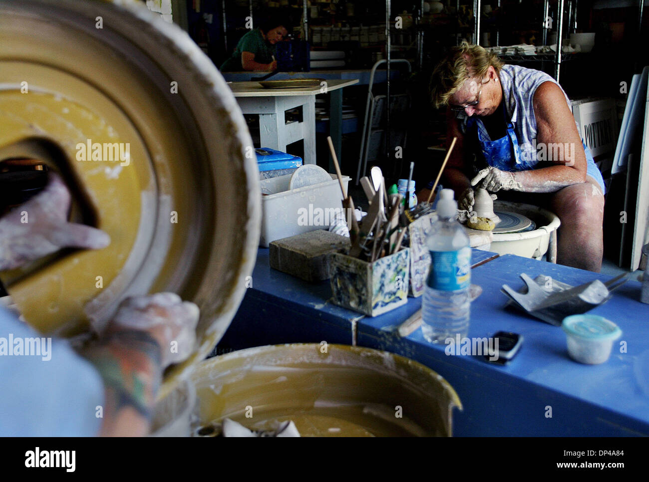 Aug 02, 2006; Stuart, FL, USA; Donita Enright of Palm City works on the ...