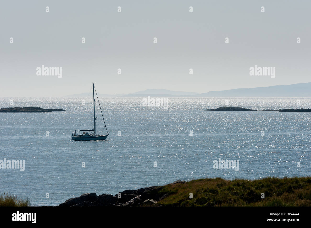 Sailing in the summer weather on the idyllic west coast of Scotland ...