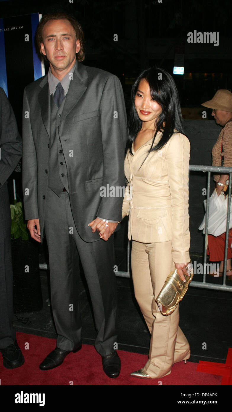 Aug 03, 2006; New York, NY, USA; Actor NICOLAS CAGE and his wife ALICE ...
