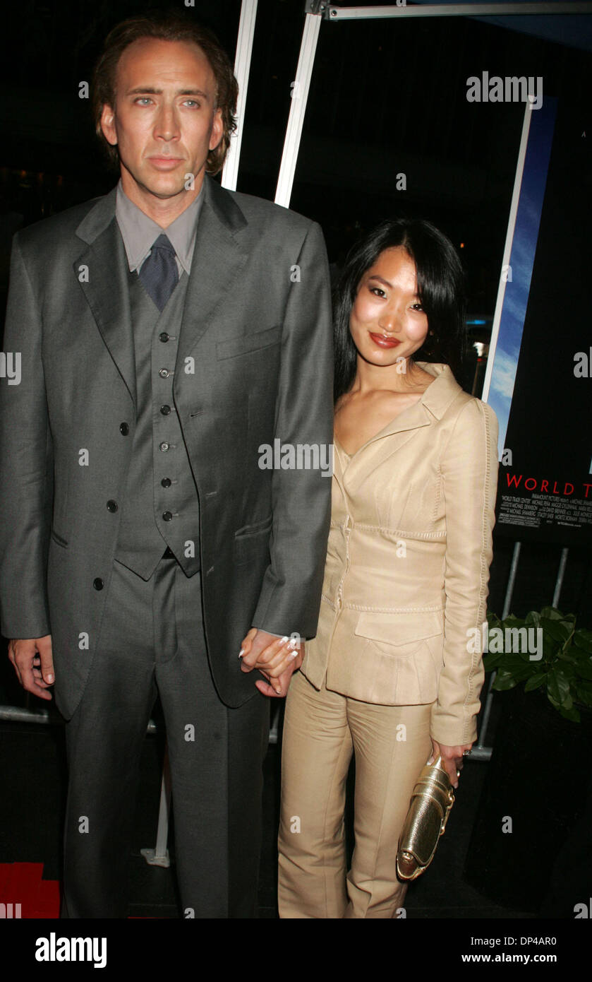 Aug 03, 2006; New York, NY, USA; Actor NICOLAS CAGE and his wife ALICE ...