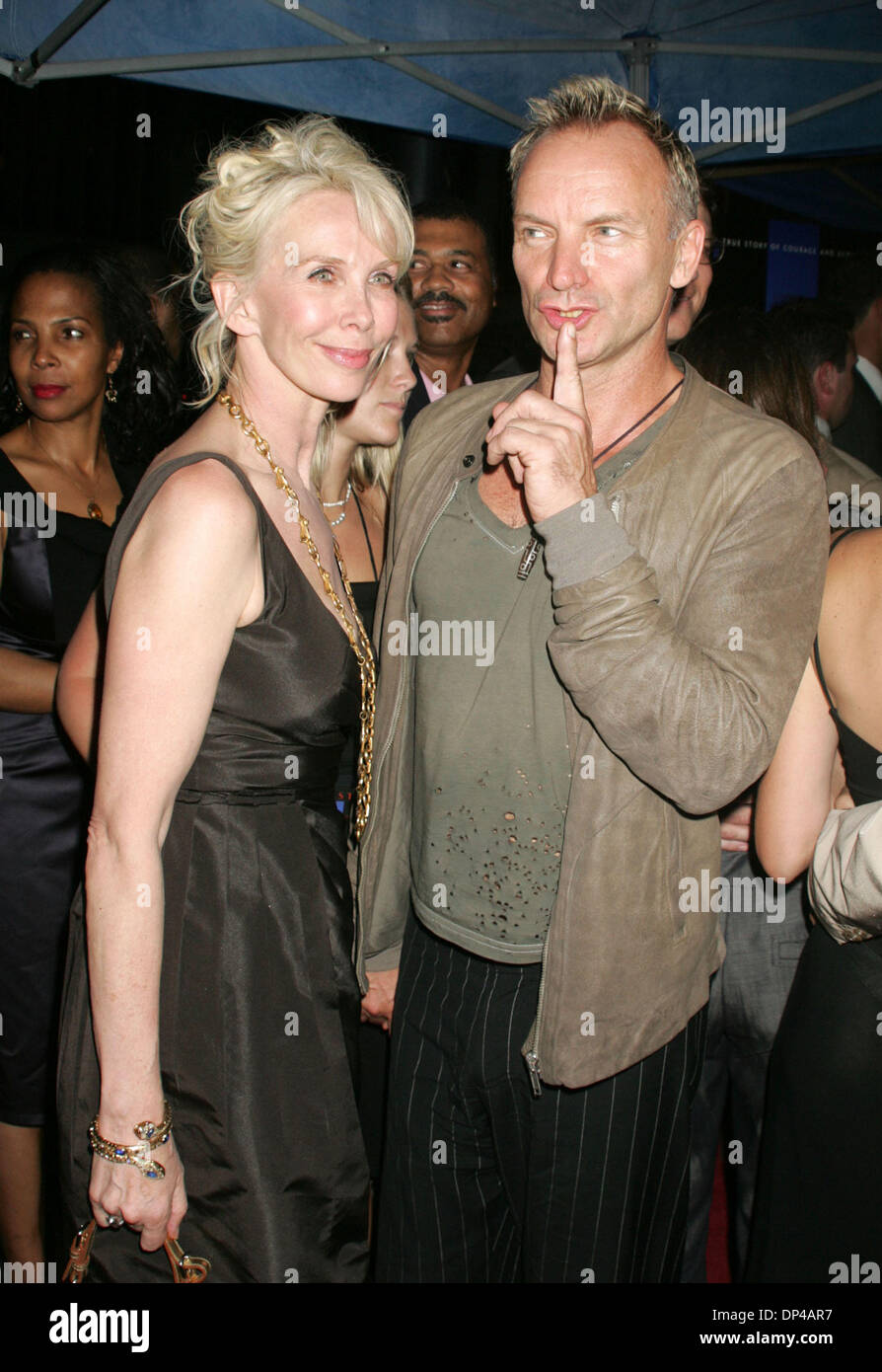 Aug 03, 2006; New York, NY, USA; TRUDIE STYLER and singer STING at the ...