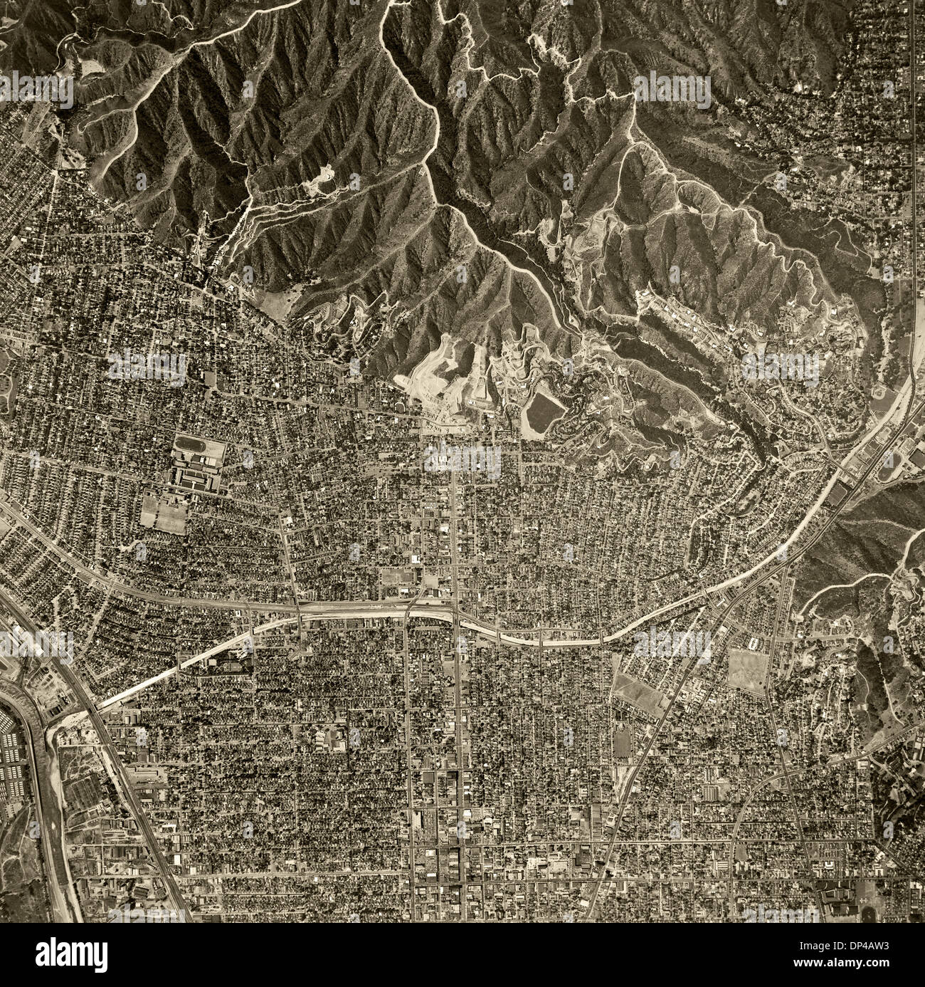 Historical Aerial Photograph Los Angeles High Resolution Stock ...
