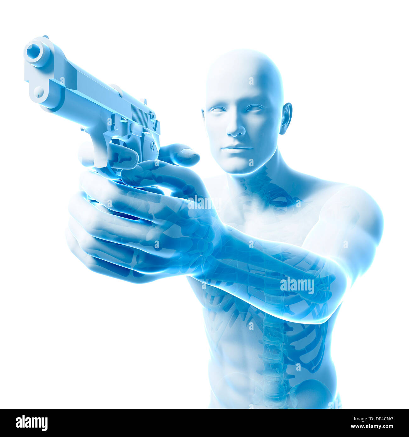 Man with gun, artwork Stock Photo - Alamy
