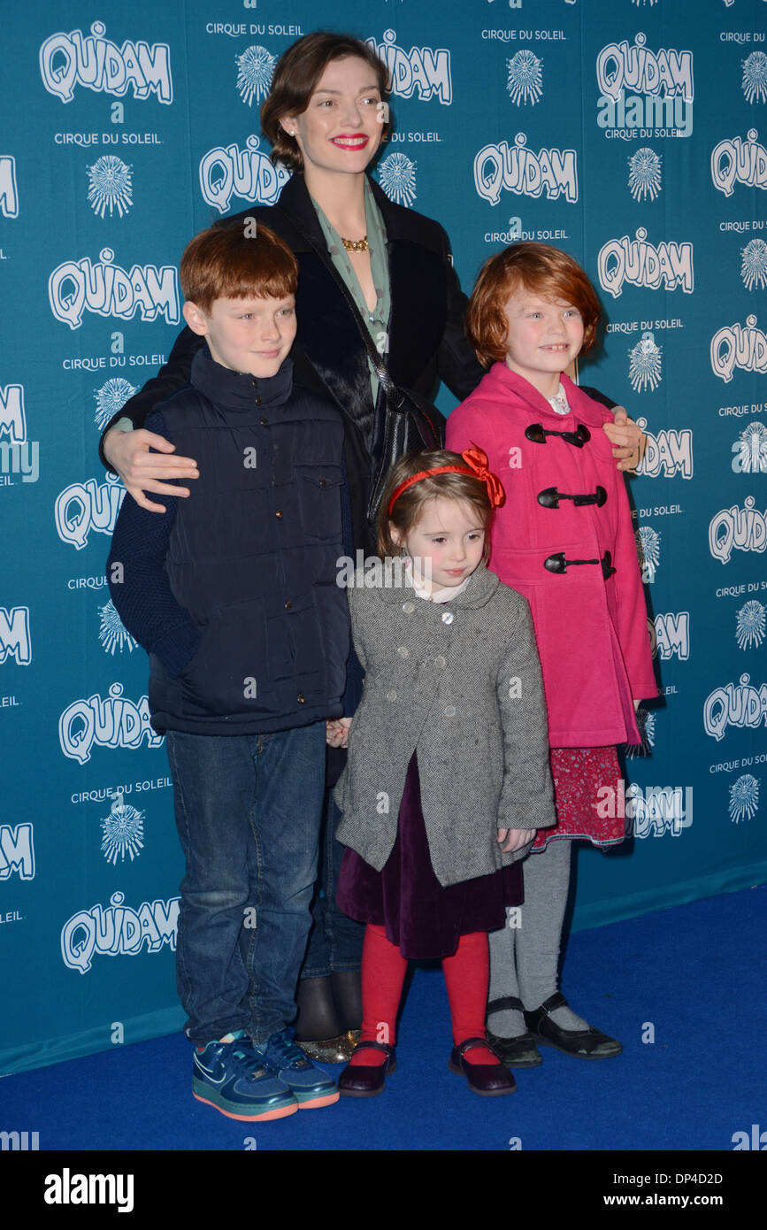 LONDON, ENGLAND - JANUARY 07: Camilla Rutherford and her children ...