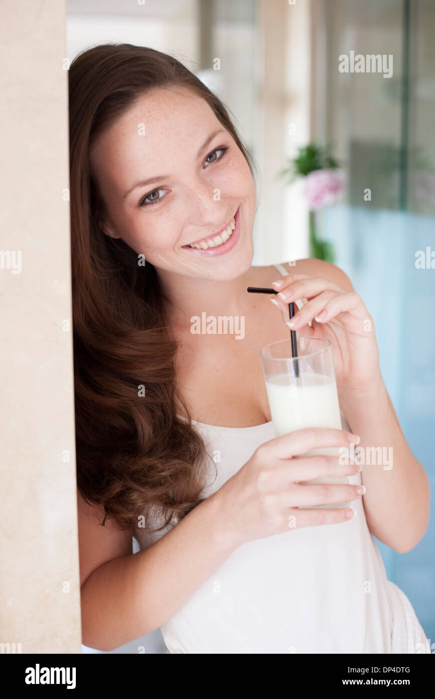 Young woman milk hi-res stock photography and images - Alamy