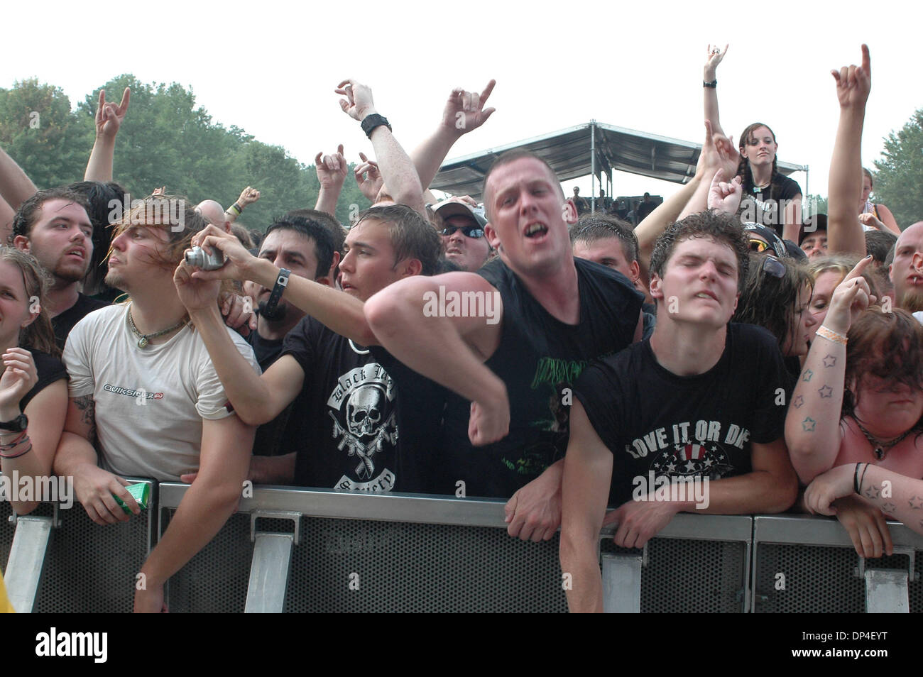Aug 09, 2006; Raleigh, NC, USA; Crowd rocks to Black Label Society's ...