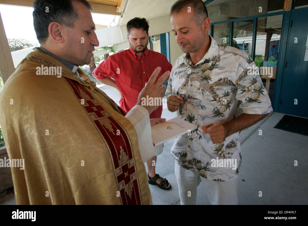 Aug 10, 2006; El Cajon, CA, USA; Father NABIL MOUANNES, blessed the ...