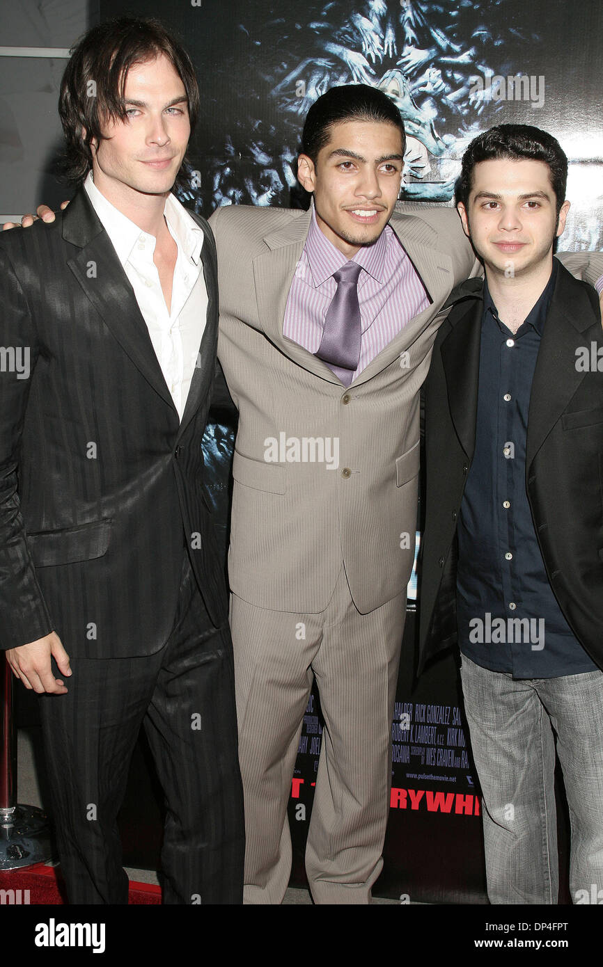 Aug 10, 2006; Los Angeles, CA, USA; Actors IAN SOMERHALDER, RICK GONZALEZ and SAMM LEVINE at the ...