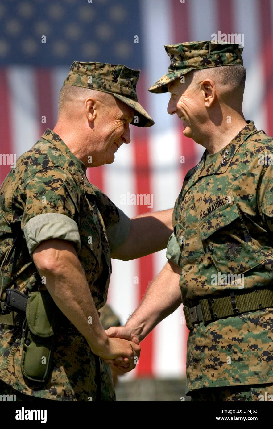 Aug 14, 2006; Oceanside, CA, USA; Lieutenant General JOHN F. SATTLER ...
