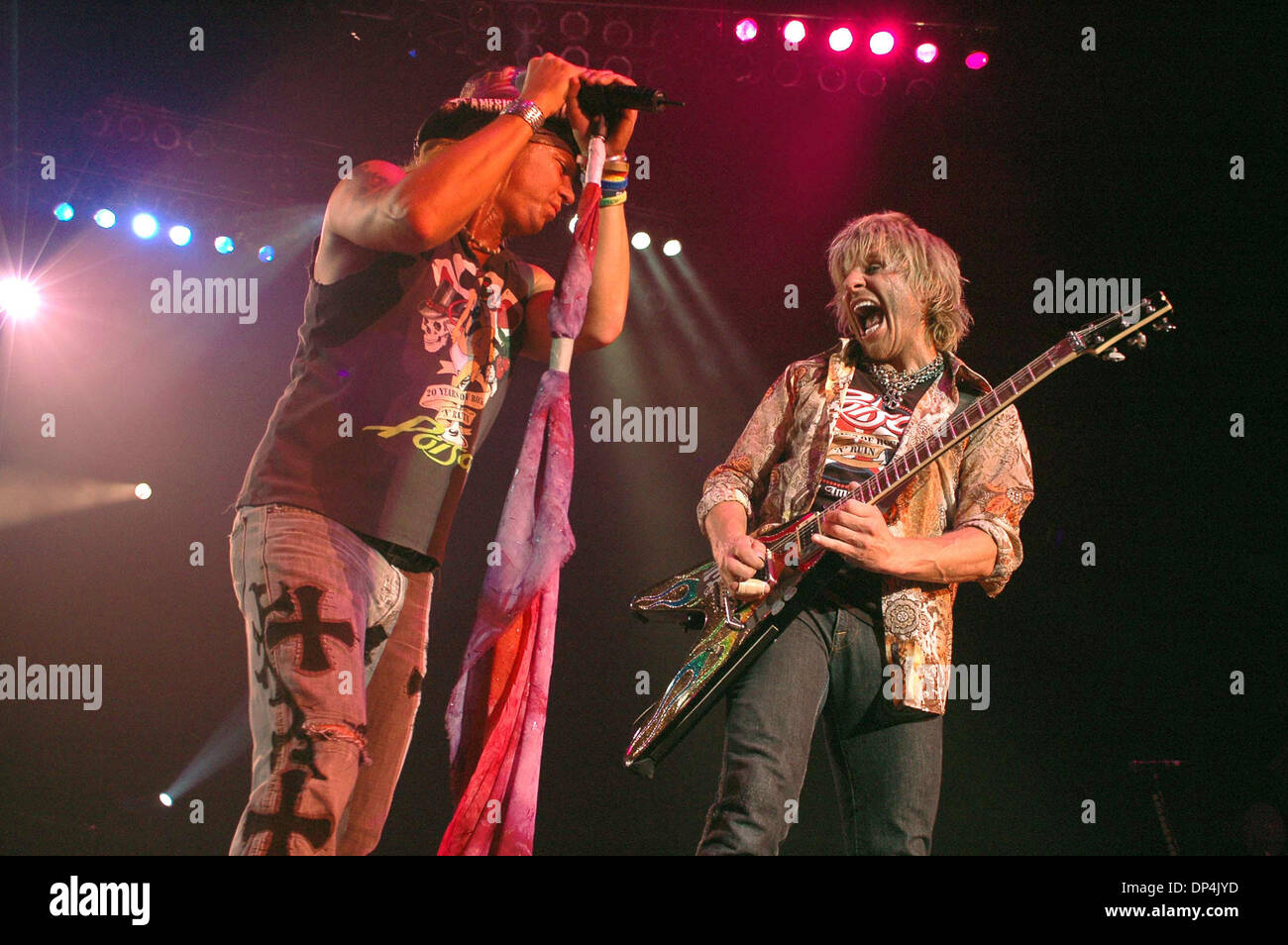 Aug 15, 2006; Raleigh, NC, USA; Lead singer BRET MICHAELS and guitarist ...