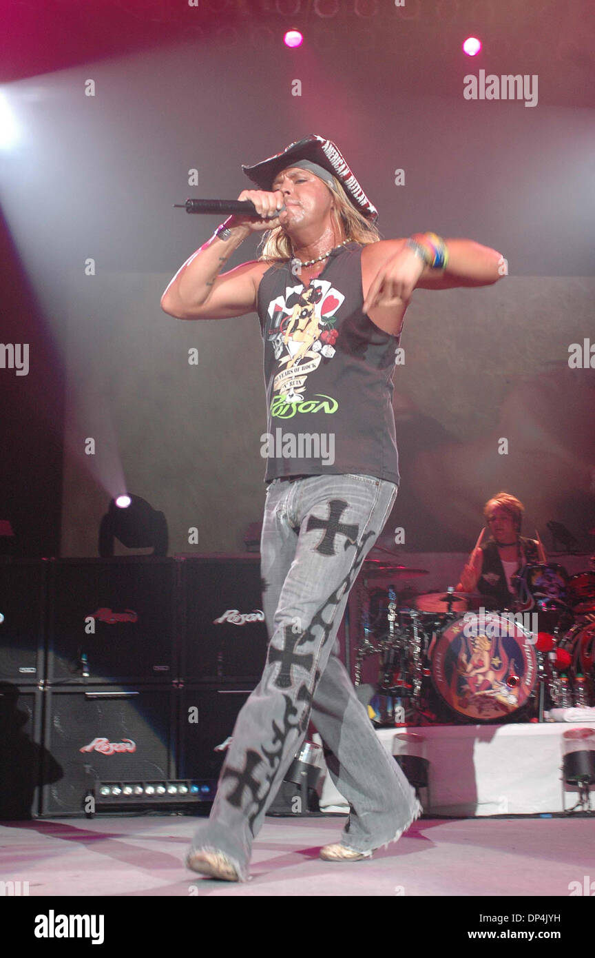 Aug 15, 2006; Raleigh, NC, USA; Lead singer BRET MICHAELS and the rock ...