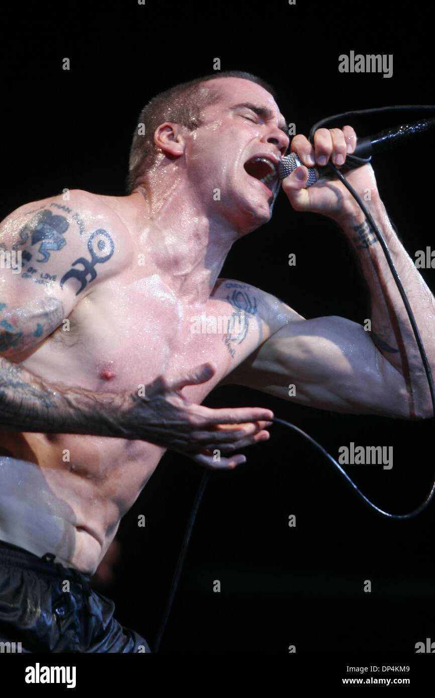 Aug 16, 2006; New York, NY, USA; Singer poet HENRY ROLLINS and his band ...