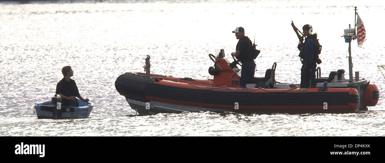 Aug 17, 2006; San Diego, CA, USA; A Coast Guard Rigid Hull Inflatable ...