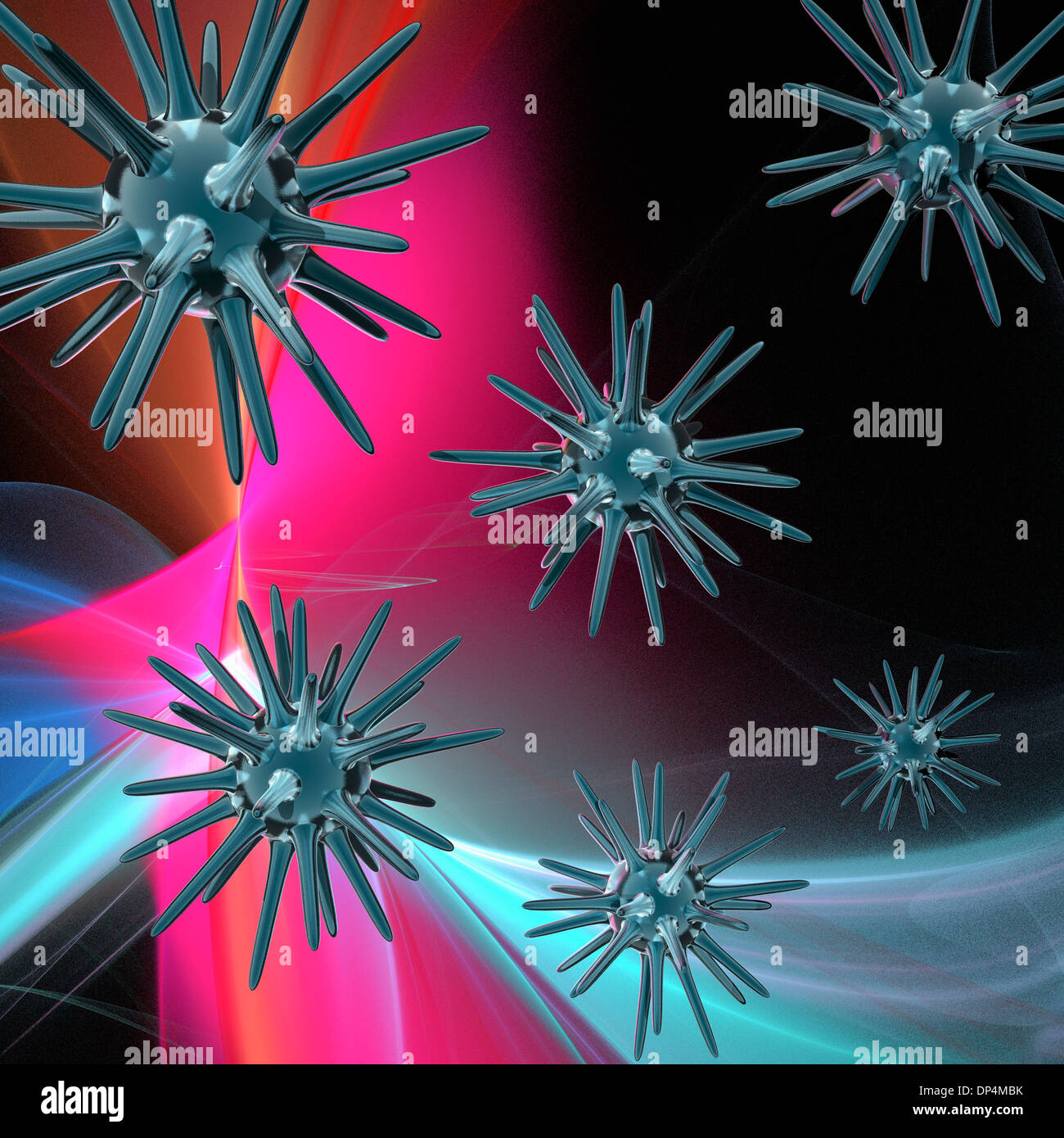 Virus particles, artwork Stock Photo - Alamy