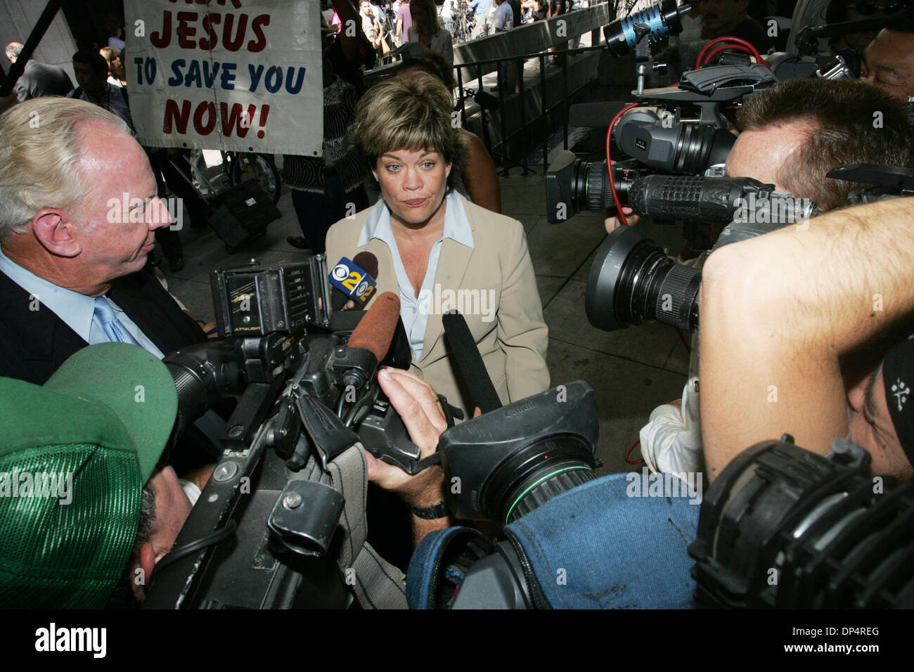 Aug 22, 2006; Los Angeles, CA, USA; Defense attorney JAMIE HARMAN ...