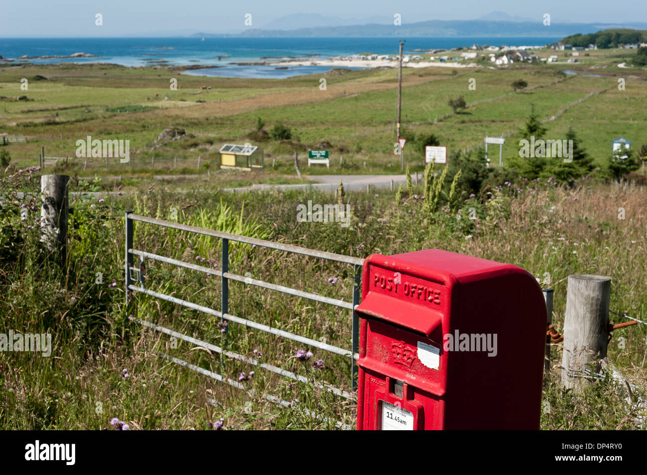 A rural red post box west coast Scotland Stock Photo - Alamy