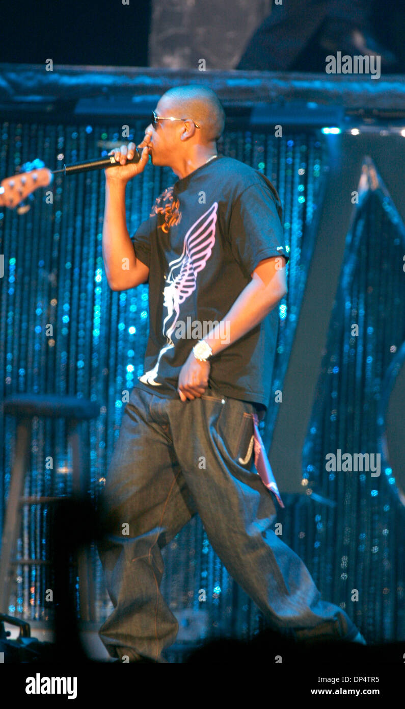 Aug 23, 2006; New York, NY, USA; Rapper JAY-Z live at Madison Square ...