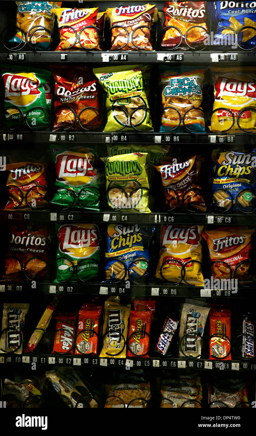 Aug 24, 2006; San Diego, California, USA; A full vending machine at the ...