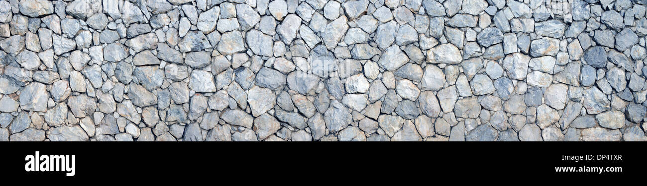 Panorama of stone wall background and texture Stock Photo - Alamy