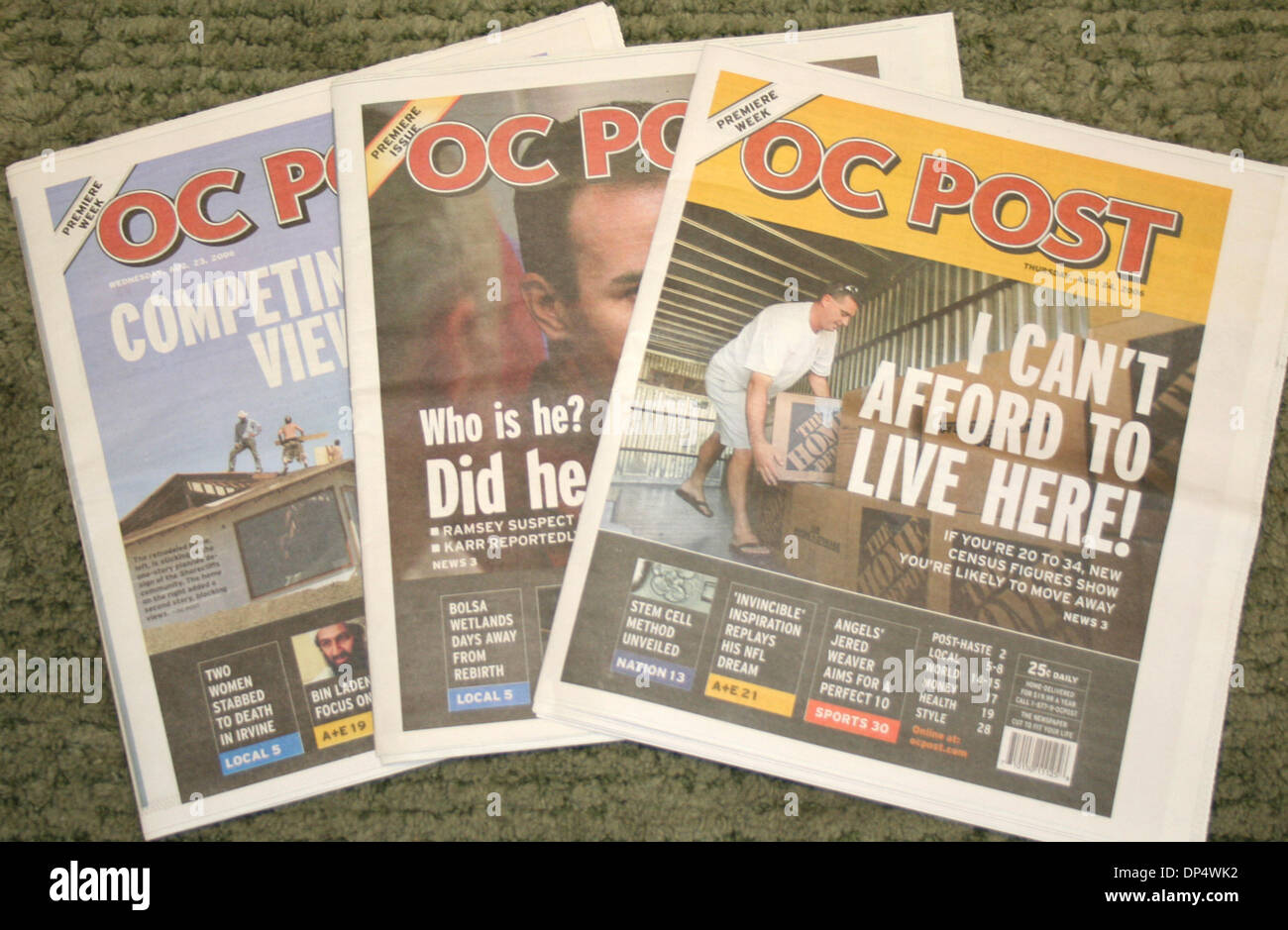 Aug 26, 2006; Santa Ana, CA, USA; OC POST launches this week as Orange ...