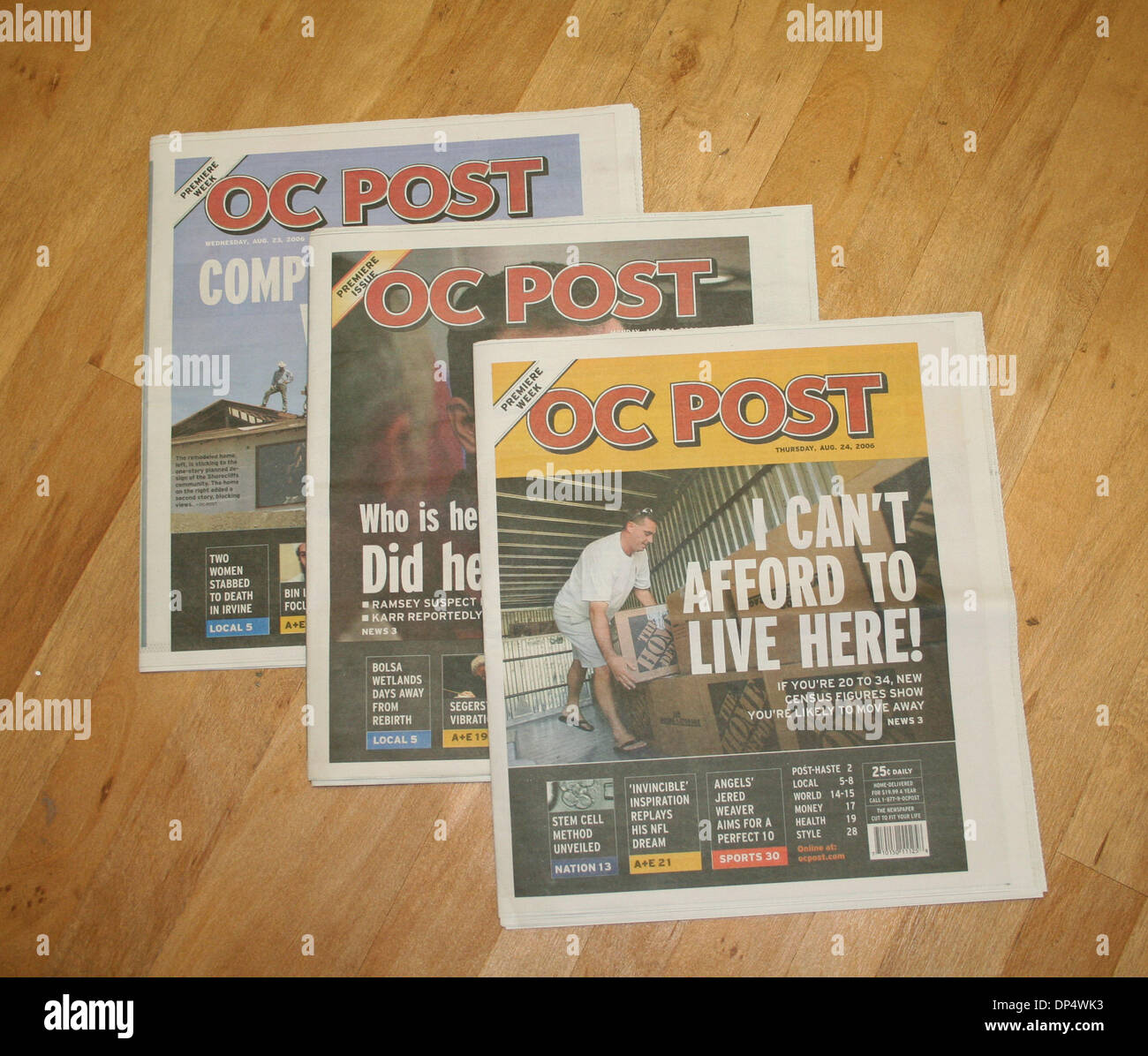 Aug 26, 2006; Santa Ana, CA, USA; OC POST launches this week as Orange ...