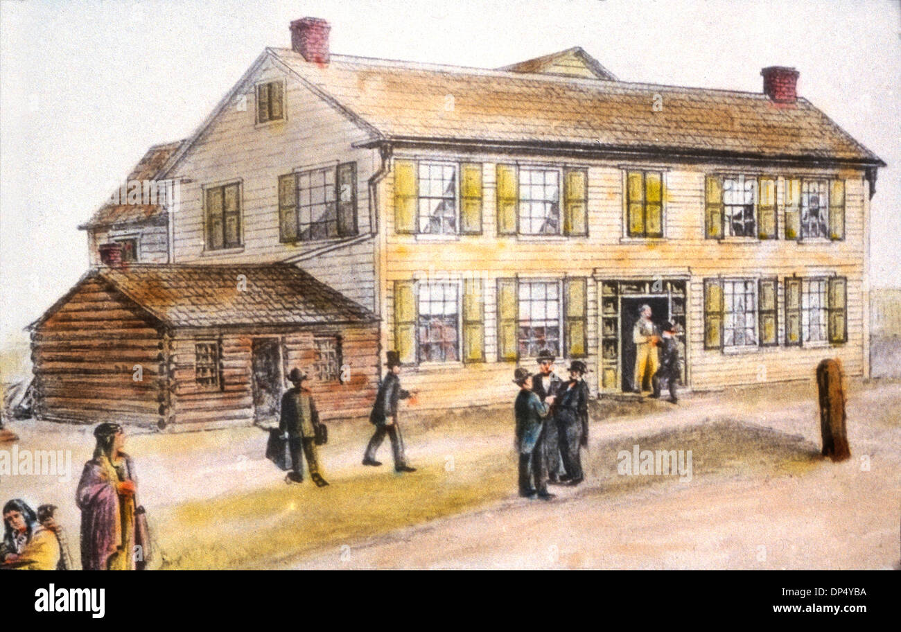 Sauganash Hotel, Chicago, Illinois, USA, Hand-Colored Lantern Slide ...