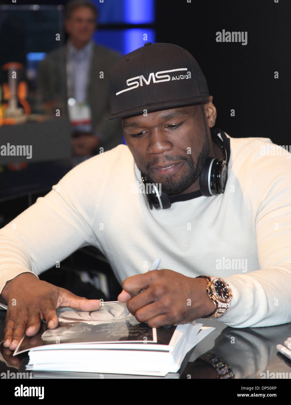 Las Vegas, Nevada, USA. 7th Jan, 2014. Rapper 50 Cents signs attends an ...
