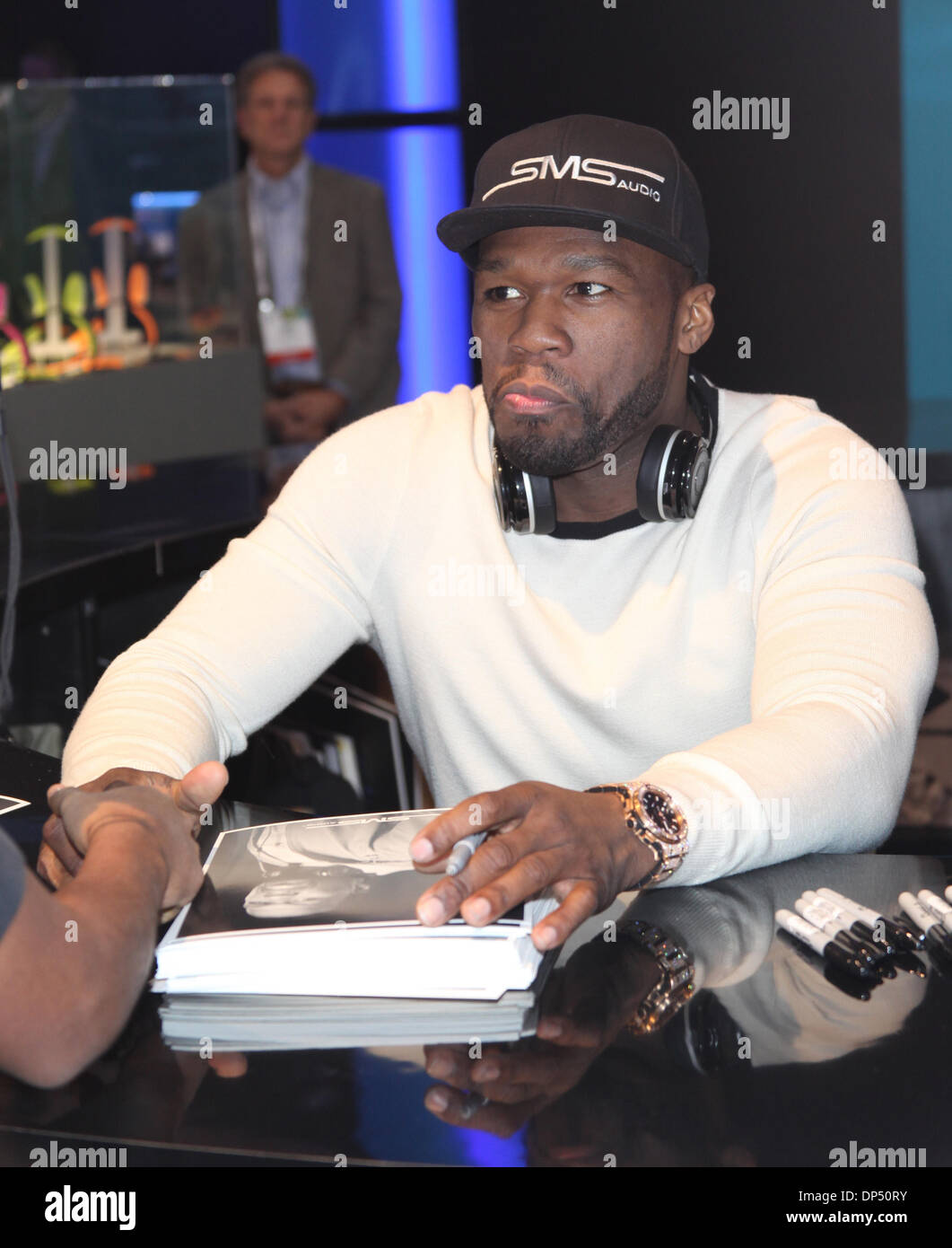 Las Vegas, Nevada, USA. 7th Jan, 2014. Rapper 50 Cents signs attends an ...