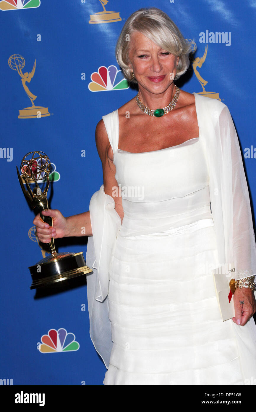 Aug 27, 2006; Los Angeles, CA, USA; Emmys 2006: HELEN MIRREN with her ...