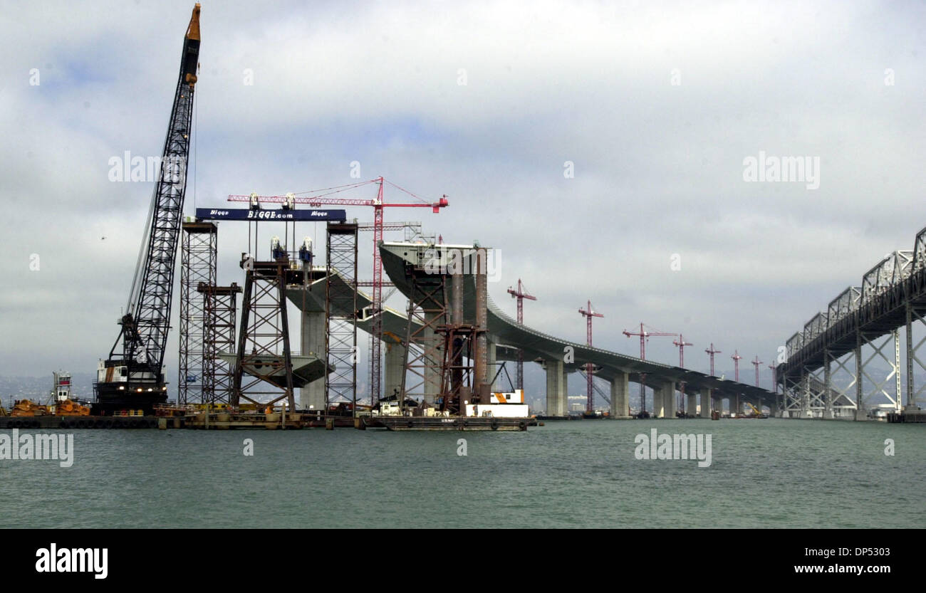 Aug 29, 2006; Oakland, CA, USA; A 1750 ton steel box girder bridge ...
