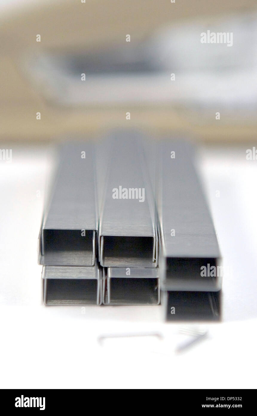 Aug 29, 2006; Los Angeles, CA, USA; A stack of standard office staples ...