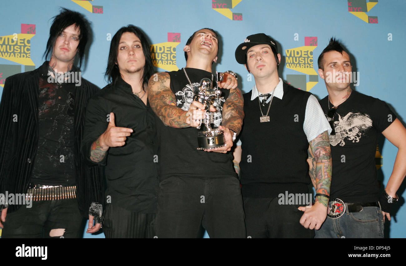 Aug 31, 2006; New York, NY, USA; AVENGED SEVENFOLD poses for photos in ...