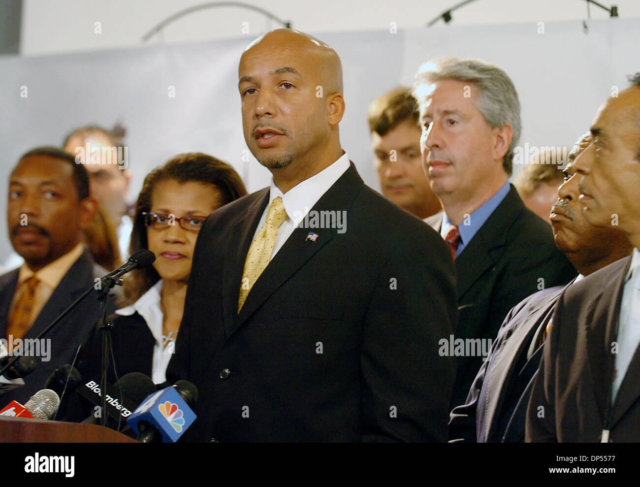 Sep 01, 2006; Manhattan, NY, USA; New Orleans Mayor RAY NAGIN announces ...