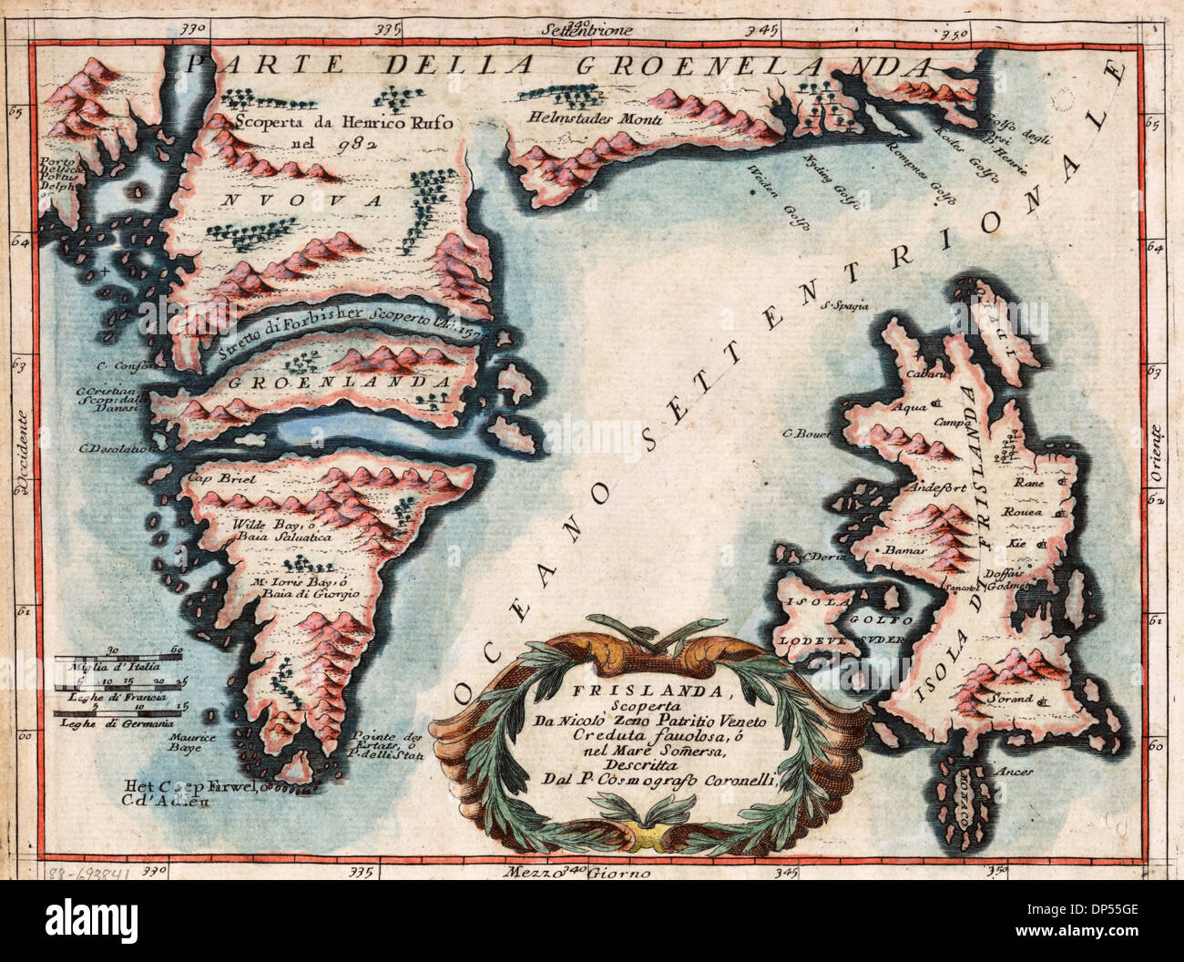 Vintage iceland map hi-res stock photography and images - Alamy
