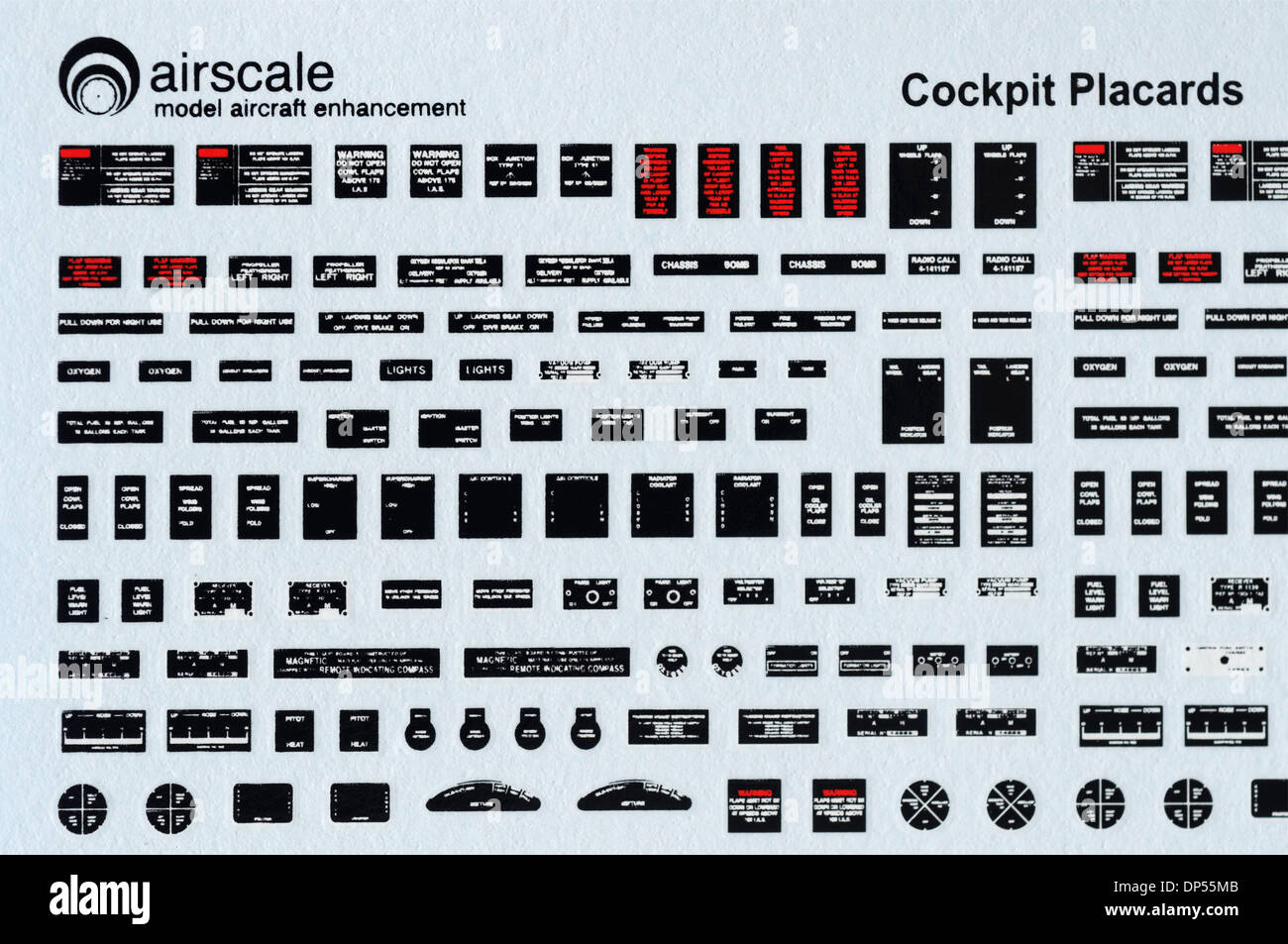 Scale Modelling Aftermarket Decals - 1/24th scale Cockpit Details Stock ...