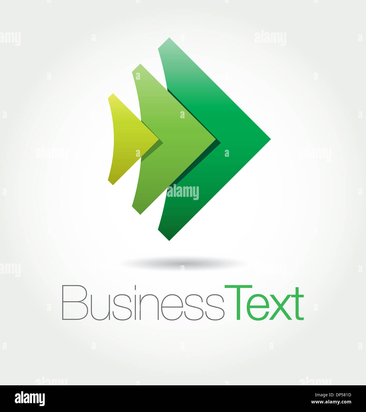 Modern green icon with abstract rising arrows Stock Photo - Alamy