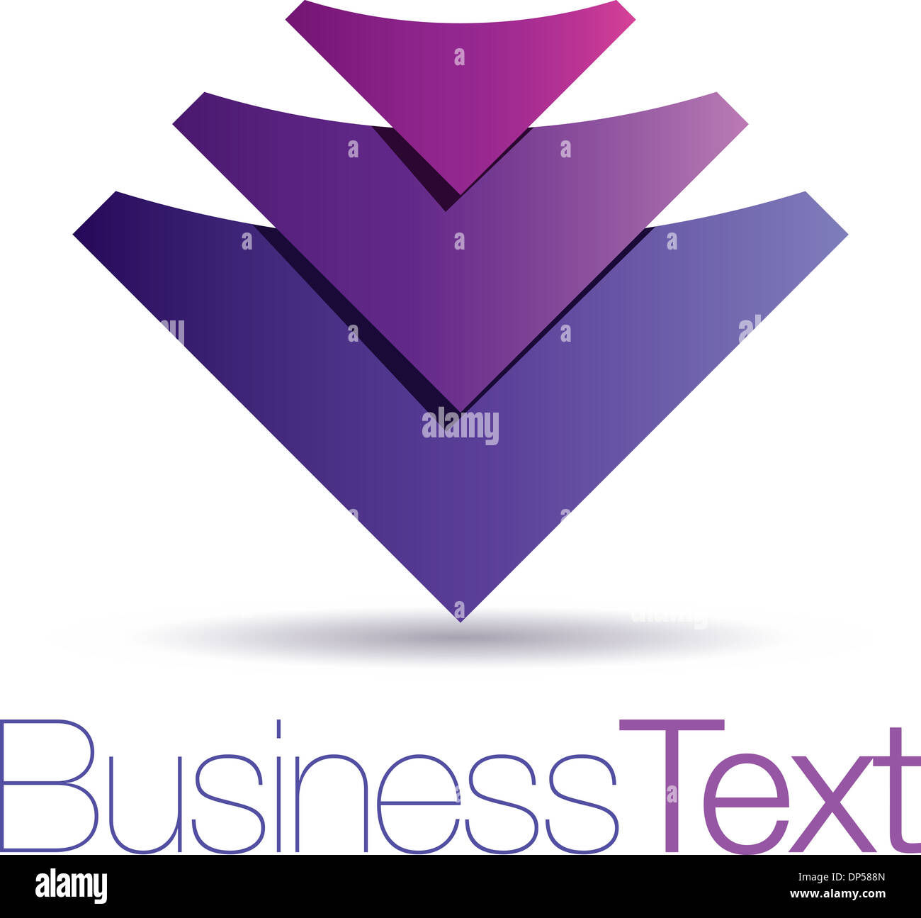 Modern purple icon with abstract rising arrows Stock Photo - Alamy