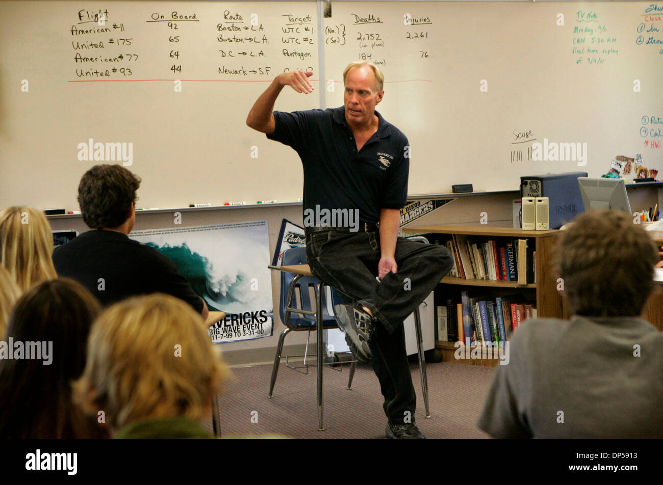 Sep 07, 2006; Carlsbad, CA, USA; Teacher DOUG HEFLIN talked about the 9 ...