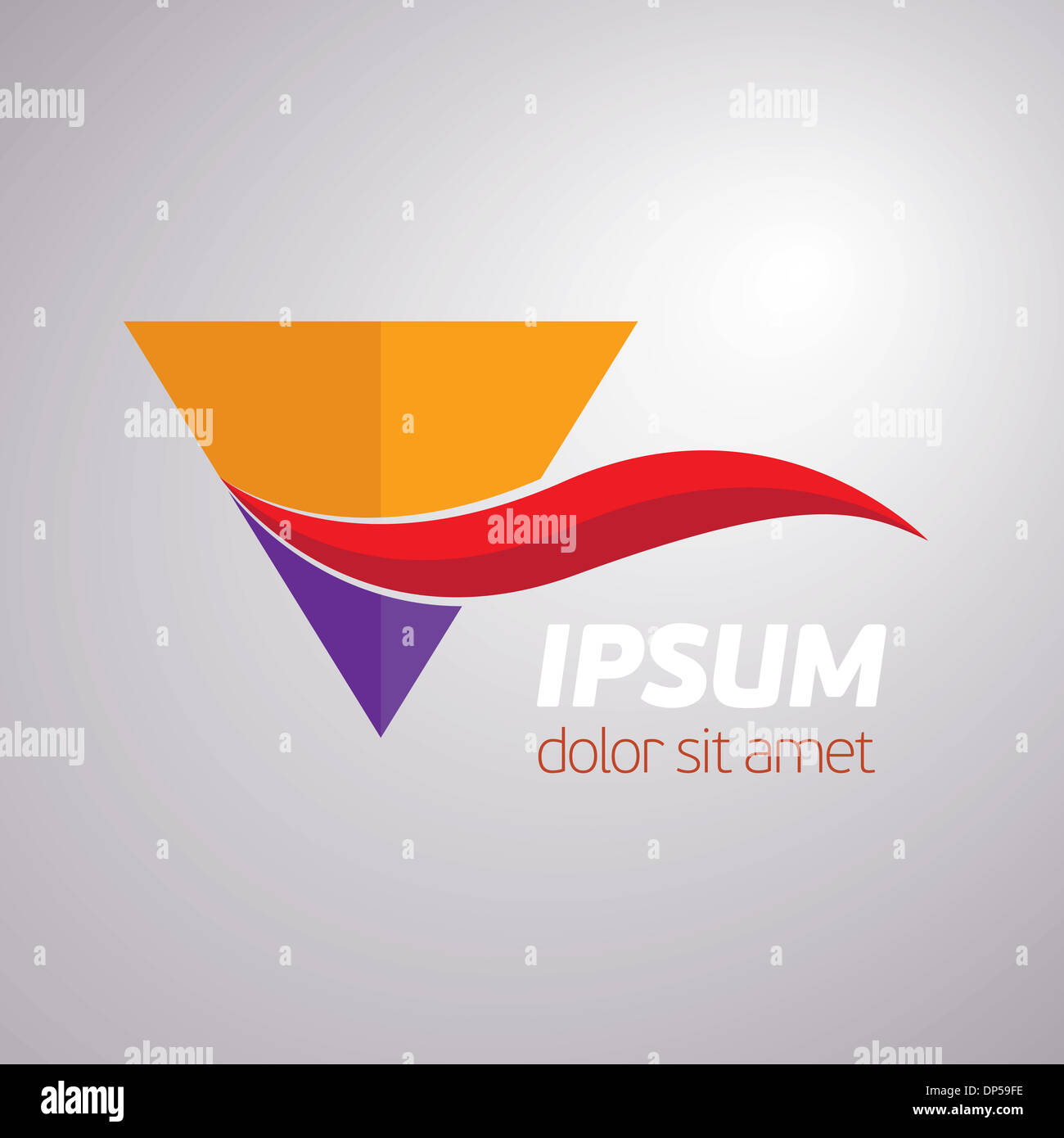 Abstract vector triangle symbol flat design concept with flashy colors ...