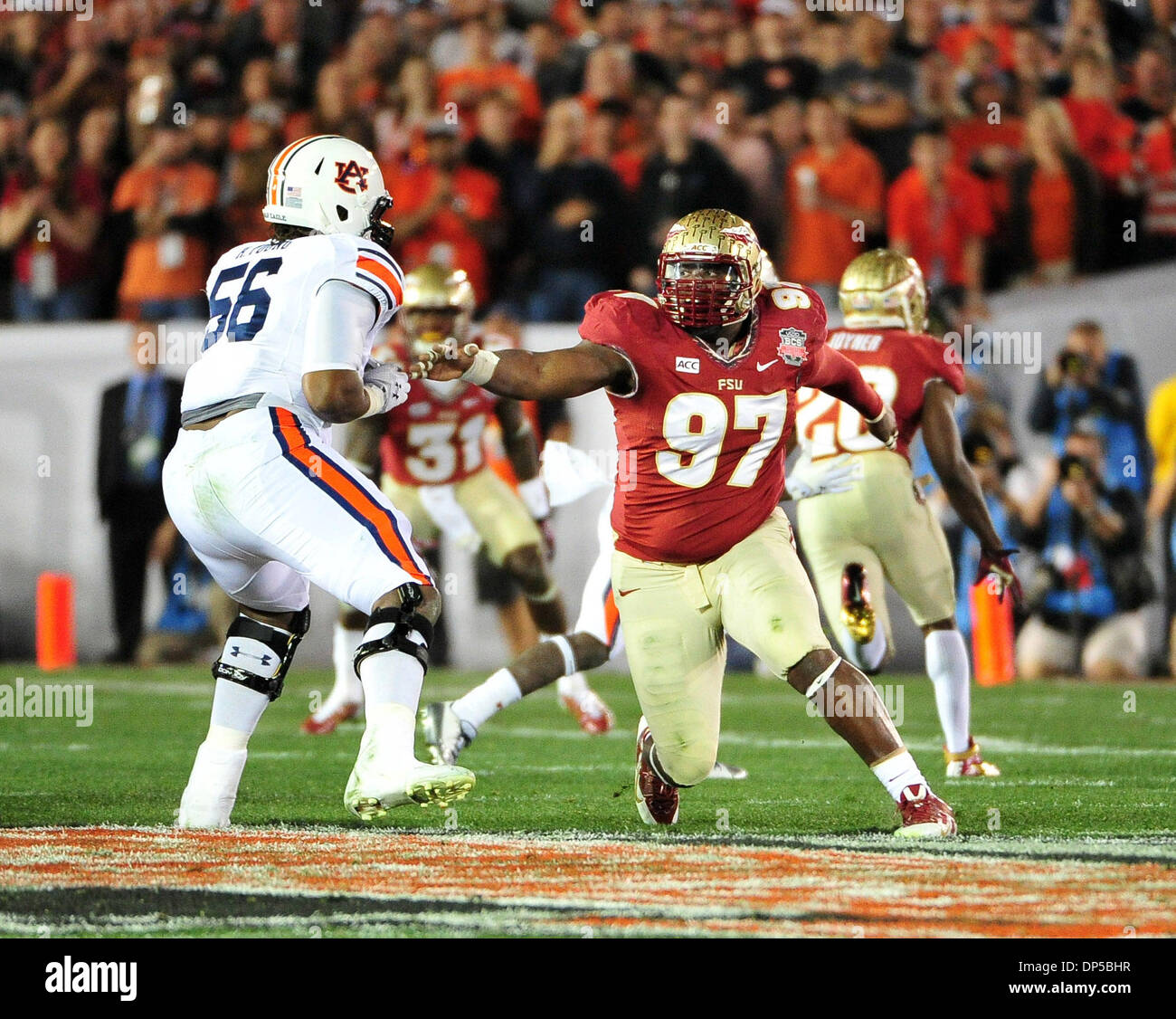 Pasadena, CA, USA . 06th Jan, 2014. Demonte McAllister #97 of FSU ...