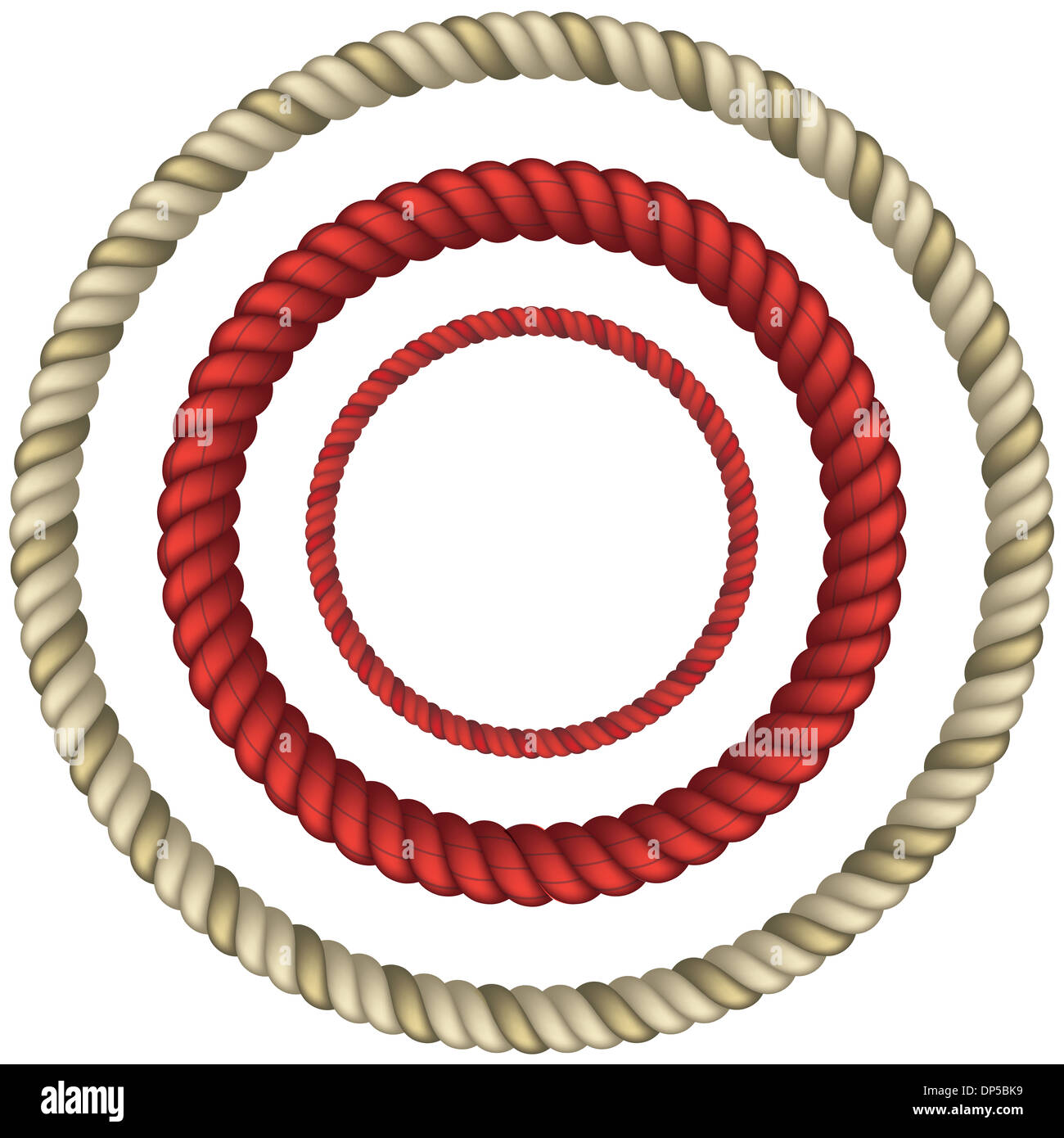 set of Circular rope. realistic vector eps10 Stock Photo - Alamy