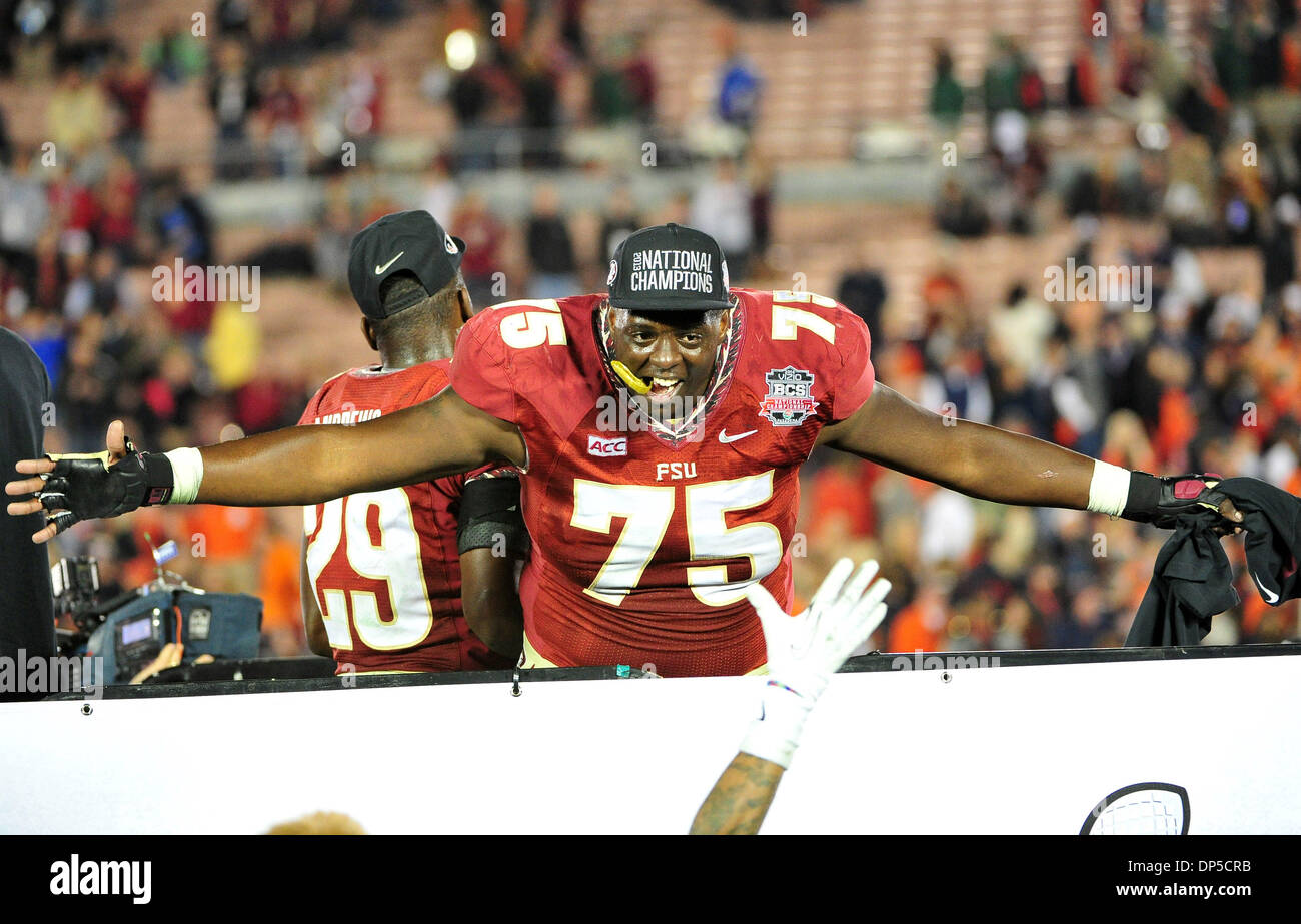 Pasadena, CA, USA . 06th Jan, 2014. Cameron Erving #75 of FSU ...