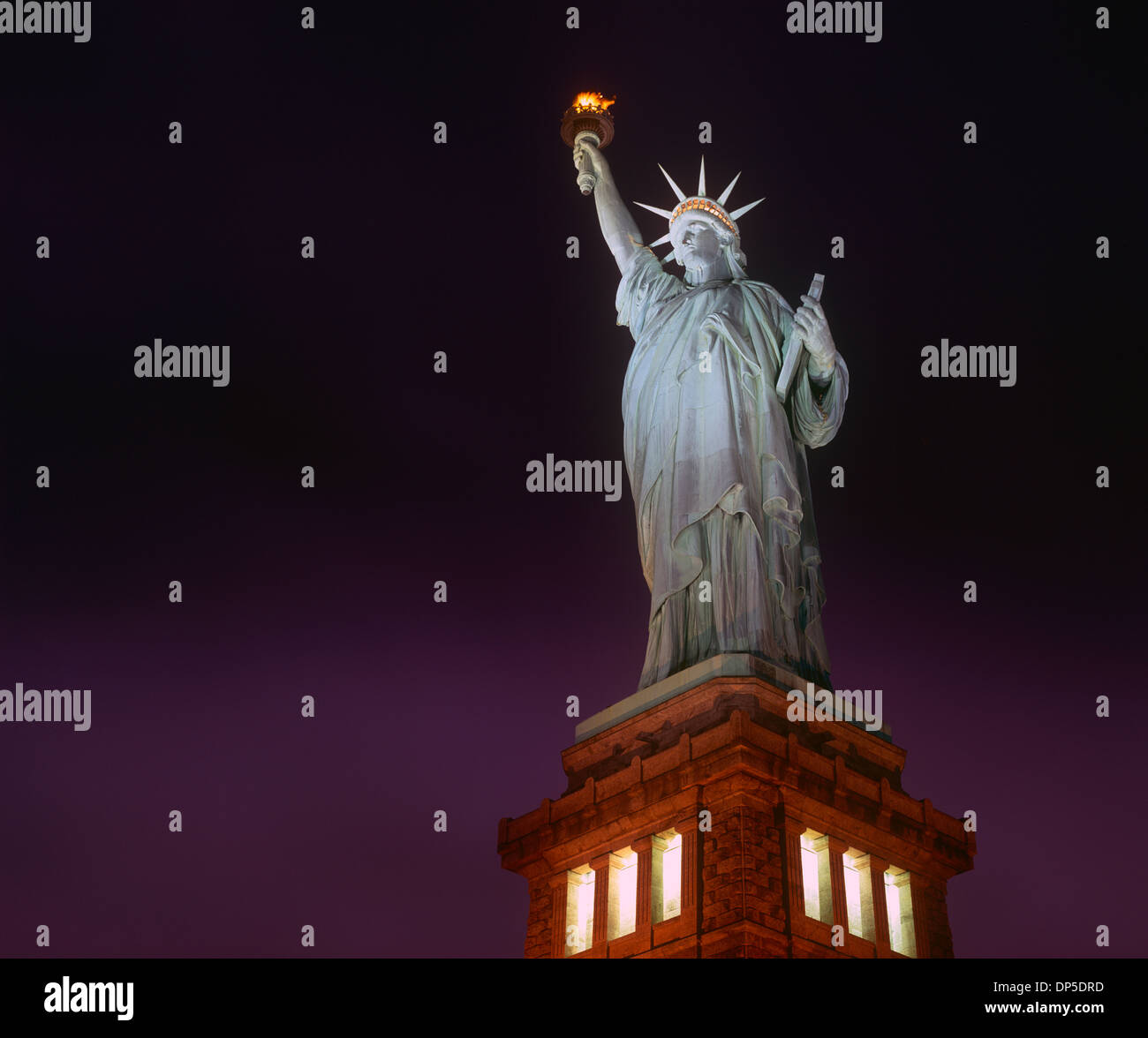 Statue of Liberty at night, New York, USA Stock Photo - Alamy